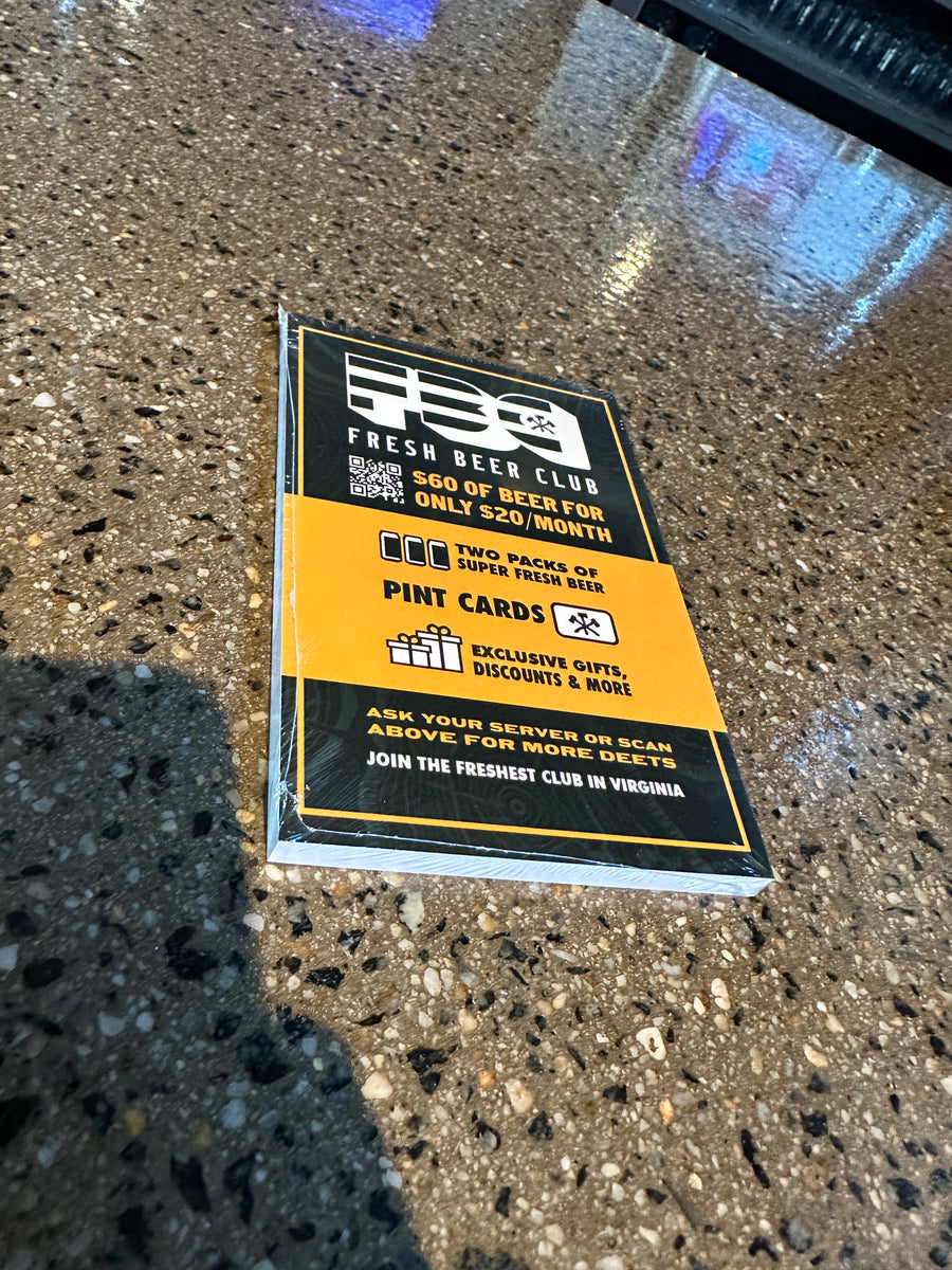 FBC Table Cards – Three Notch'd Brewing Company